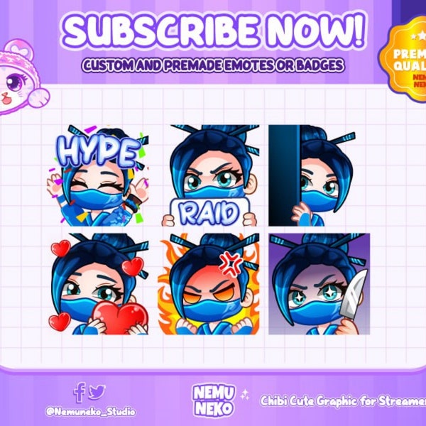 6x Custom Emotes, Emojis, Sub Emotes for Twitch, Youtube, Disocrd or ...