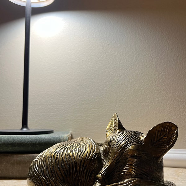 Eloise the Fox Dish Stand: Antique Gold Candy Bowl, Holiday Decor - Etsy