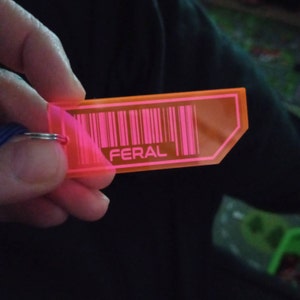 Futuristic Cyberpunk Keychain Color Changing Futuristic LED Keychains ...