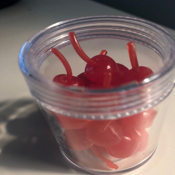 3D Miniature Cherry Cabochons, Squishy Silicone Cabs, Pick Your Amount ...