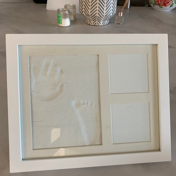 Premium Clay Baby Footprint & Handprint Picture Frame Kit -perfect Baby ...