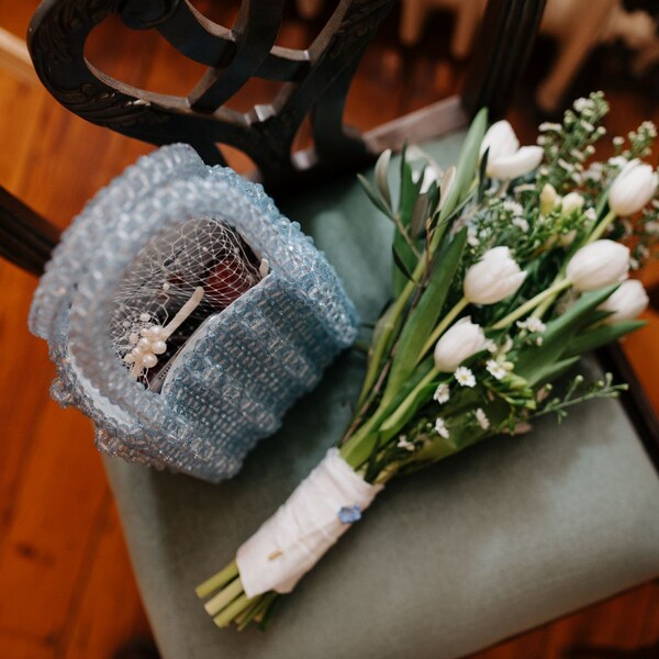 Porcelain Forget Me Not Pin Brooch/wedding Brooch/ Blue Flower Brooch ...