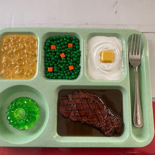 Kiddie Dinner Wall Sculpture /pop Art/ Kitschy/ Glitter/ Fake Food ...