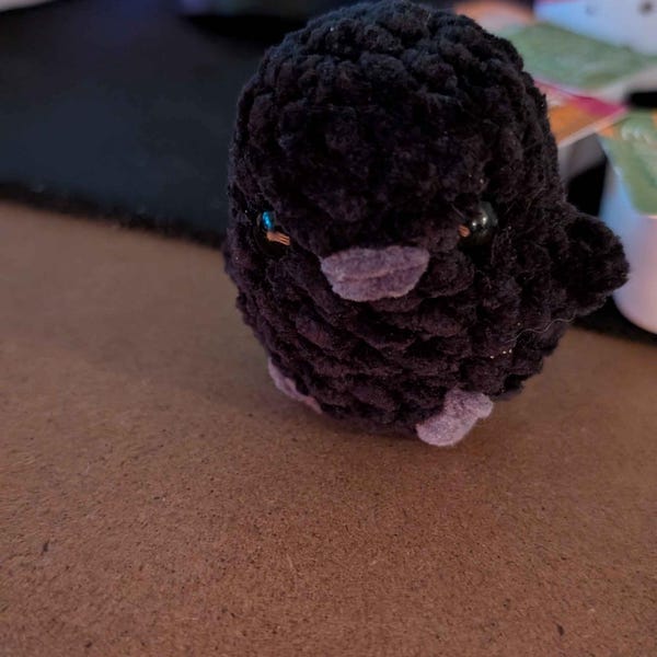Cute Crochet Raven Crow Cuddly Toy Goth Plushie Gift for Kids, Adults ...