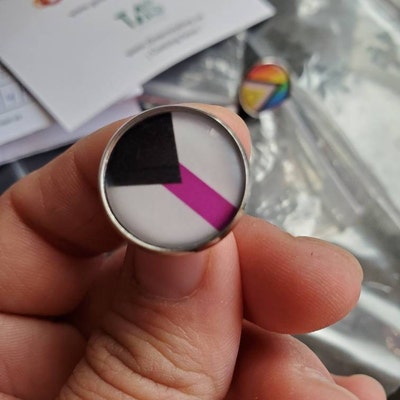 Neptunic Pride Flag Pin LGBTI Pride Flag Minimalist Flag Snap Pin 16mm ...