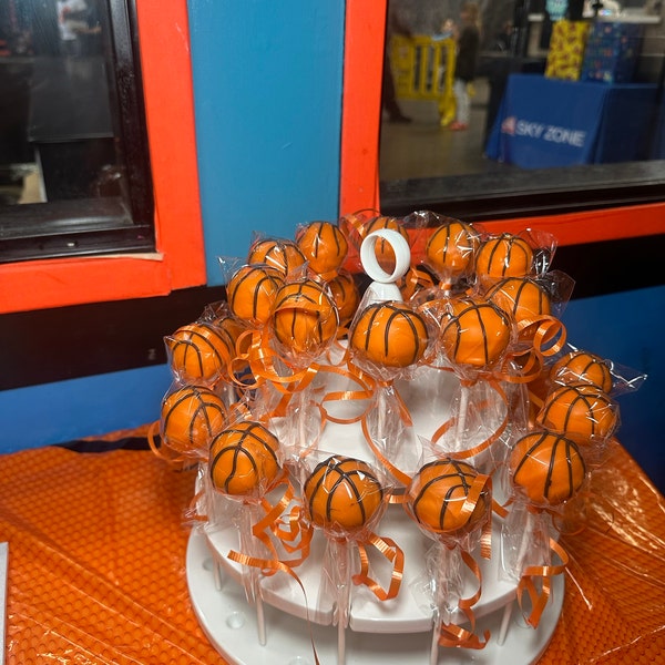 Basketball Cake Pops: Gourmet Chocolate Favors, Sports Theme (24 Count ...