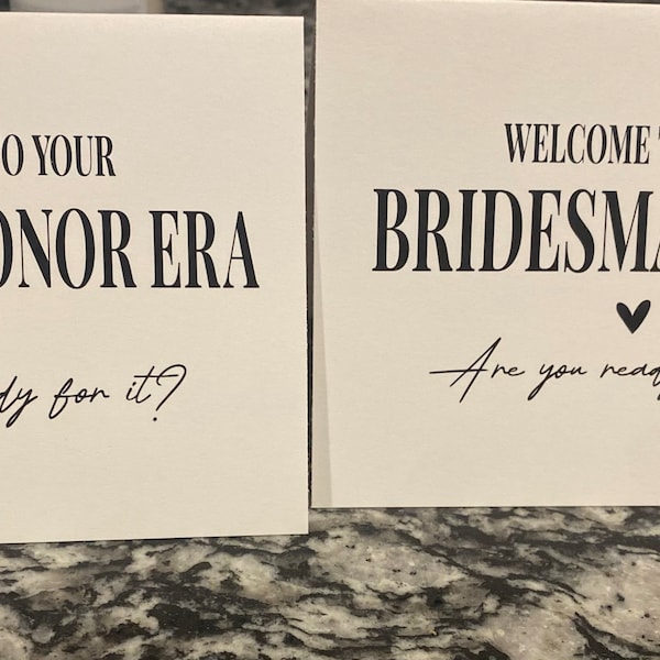 Bridesmaid Era Proposal Card, Will You Be My Bridesmaid, Maid of Honor ...