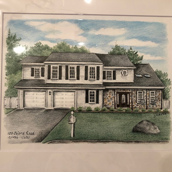 Mini Printable House Drawing Pen and Ink / House Sketch/ Tiny House ...