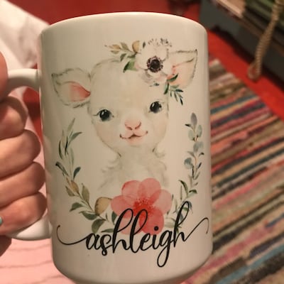Lamb Mug Lamb Coffee Mug Cute Lamb Gifts Lamb Lover Gifts Lamb Cup ...