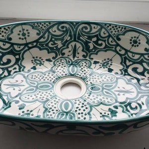 Hand Painted Ceramic Wash Basin-moroccan Ceramic Sink-bathroom Sink ...