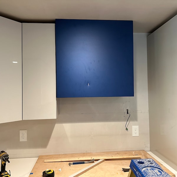 30" Matte Black Square Hood Vent Custom Color 3 Speed Fan With Leds - Etsy