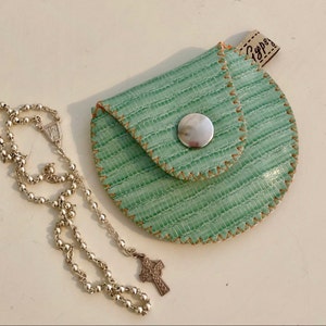 Leather and Designer Fabric Coin Purse / the Mini Gypsy Change - Etsy