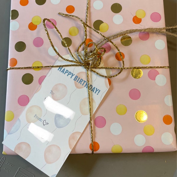 Unique Gift Tag Wavy Edge Tag Hydrangea Blue Gift Tag Festive Favor Tag ...