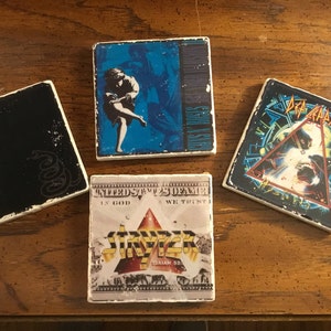 Album Cover Coasters, Handmade, Custom, Music Lover Gift, Musicians ...