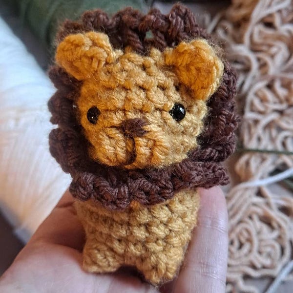 No Sew Chunky Lion Amigurumi Crochet Pattern - Etsy