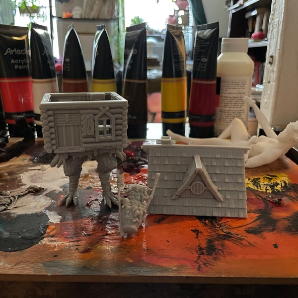 Baba Yagas Hut Miniature Wicked Witch | Tabletop Gaming Dnd Miniature ...
