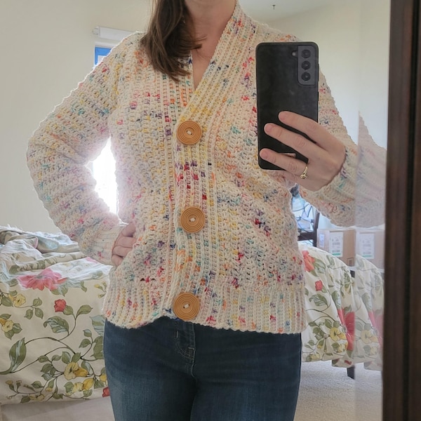 CROCHET PATTERN & VIDEO/ Cascade Mountain Cardigan, Granny Stitch ...