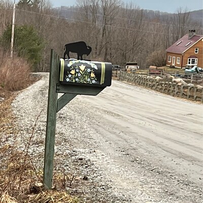 Bison Mailbox Topper / Plaque / Sign Hardware Included - Etsy