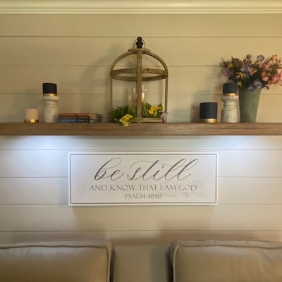 Be Still and Know That I Am God Sign, Scripture Wall Art, Christian ...