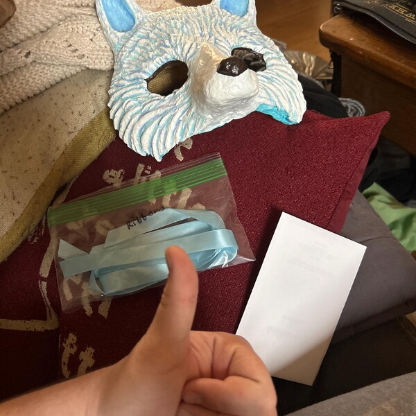 Papermache Black Fox Mask - Etsy