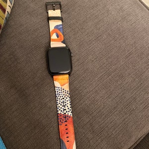 Rustic Abstract Shapes Apple Watch Band Series 3 4 5 6 SE 38mm - Etsy