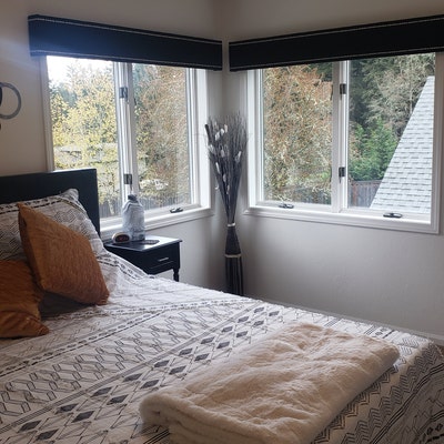 Navy Blue Geometric Cornice Board Valance Window Treatment - Etsy