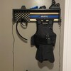 Engraved Personalized Police Gear Rack Thin Blue Line Galvanized Steel ...