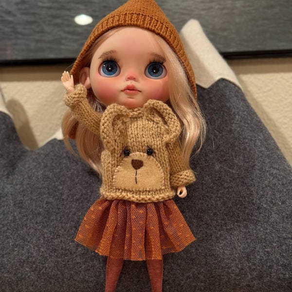 Blythe Custom Clothes, Blythe Sweater and Dress, Outfit for Doll ...