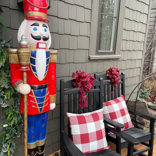 15" Cardinals in Snow and Red Velvet Tree Topper Bow, With Four 6 ...