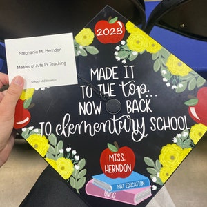 Custom alphabet Border Graduation Cap Topper/ - Etsy