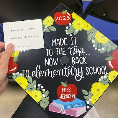 Custom alphabet Border Graduation Cap Topper/ - Etsy