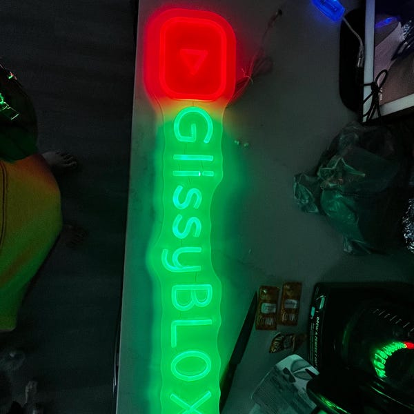 Custom Youtube Neon Sign, Youtuber Name Neon Sign, Custom Twitch Sign ...