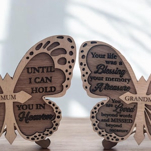 Personalized Dad Memorial Sign SVG, Butterfly Memorial Sign Svg,loss of ...