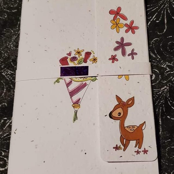 Seed Paper Journal// Plantable Notebook// Blue Poppy// Christmas Gift ...