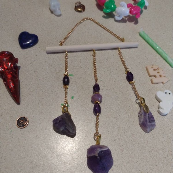Crystal Wall Hanger / Crystals / Dangle / - Etsy