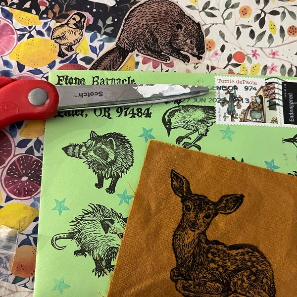 Little Fawn Block Print Patch - Etsy