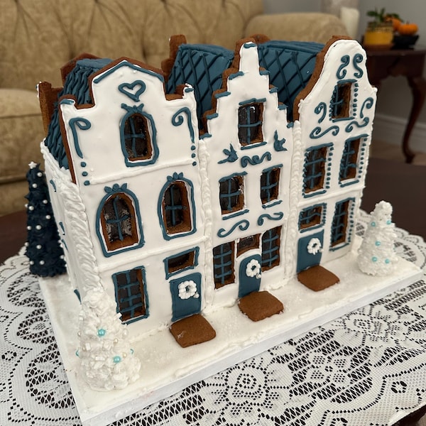 Gingerbread House Template - Dutch Row Houses - Etsy