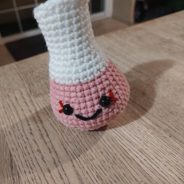 Crochet Erlenmeyer Flask, Amigurumi Chemistry Flask, Crochet Lab ...