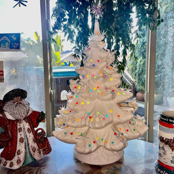 Rhinestone Poinsettia Topper for Ceramic Trees - Etsy