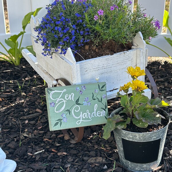 Custom Hand Painted Sign, Garden Sign, Custom Quote Outdoor Sign, Yard ...