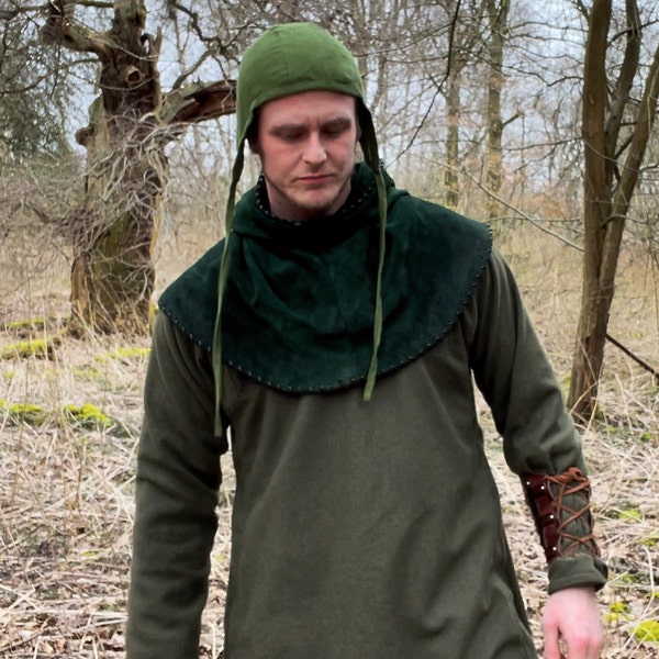 Linen Coif - Medieval Headwear for Men - Reenactment & LARP Cap ...