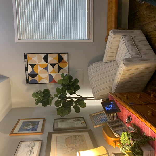 Handmade Quilted Wall Hanging, Patchwork Wall Hanging, Retro Style Wall ...