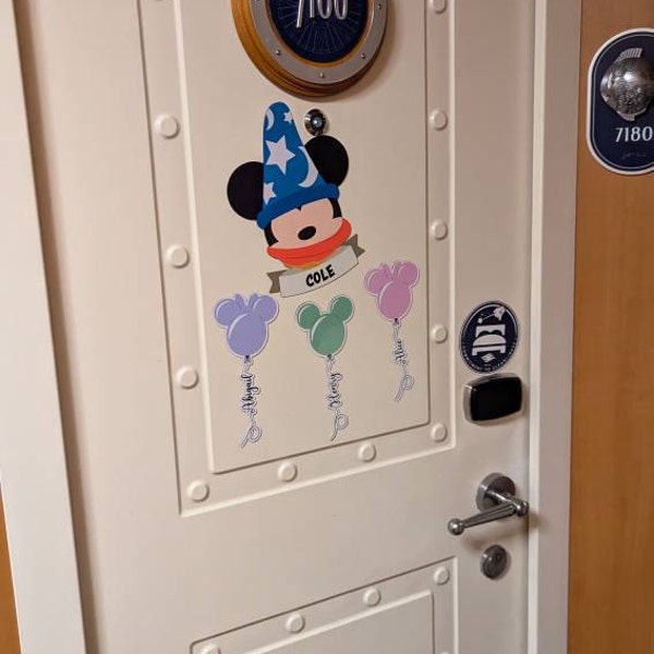 Personalised Mickey Balloon Cruise Door Magnet | Disney Cruise Magnets ...