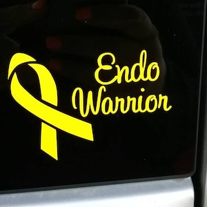 Endo Warrior Endometriosis awareness ribbon vinyl decal Endo | Etsy