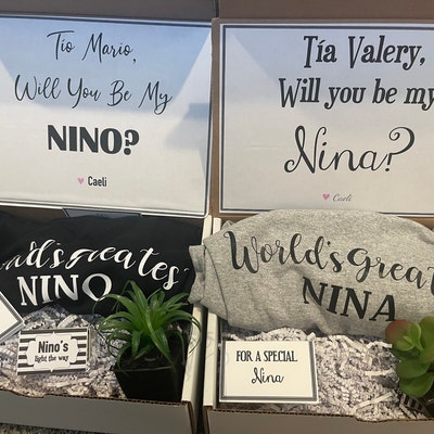Nina and Nino Boxes Set of 2 Boxes Personalized Nino and Nina Gift Will ...