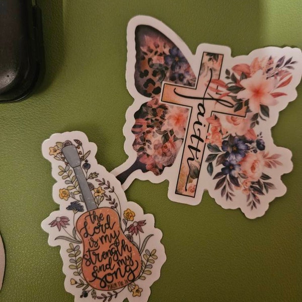 50 Sticker Pack, Bible Journal Decal, Stacked Vinyl Sticker, Christian ...