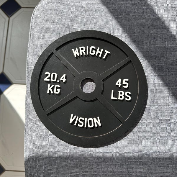 3D Printed Barbell Sign, Mancave, Studio, Shed, Weightlifting Plaque ...