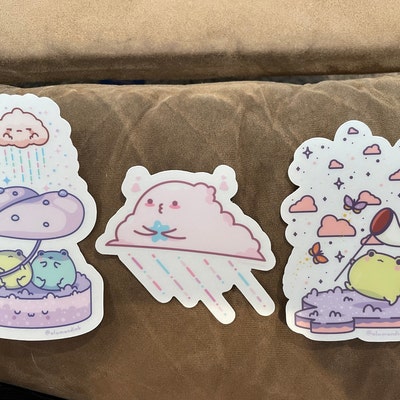 Butterfly Net Frog Clear Vinyl Sticker - Etsy