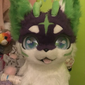 Fursuit Head Head Only,furry Cosplay,fantasy Creatures, Dog Fursuit ...
