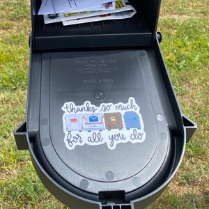 Thank You Mailbox Decal Mailman Sticker Mailbox Sticker - Etsy